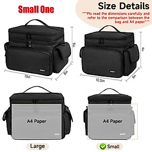 LEFOR·Z Sewing Supplies Organizer,Double-Layer Sewing Accessories Storage Bag,Protable Travel Sewing Box Sewing Basket for Sewing Tools,Black(Bag Only)