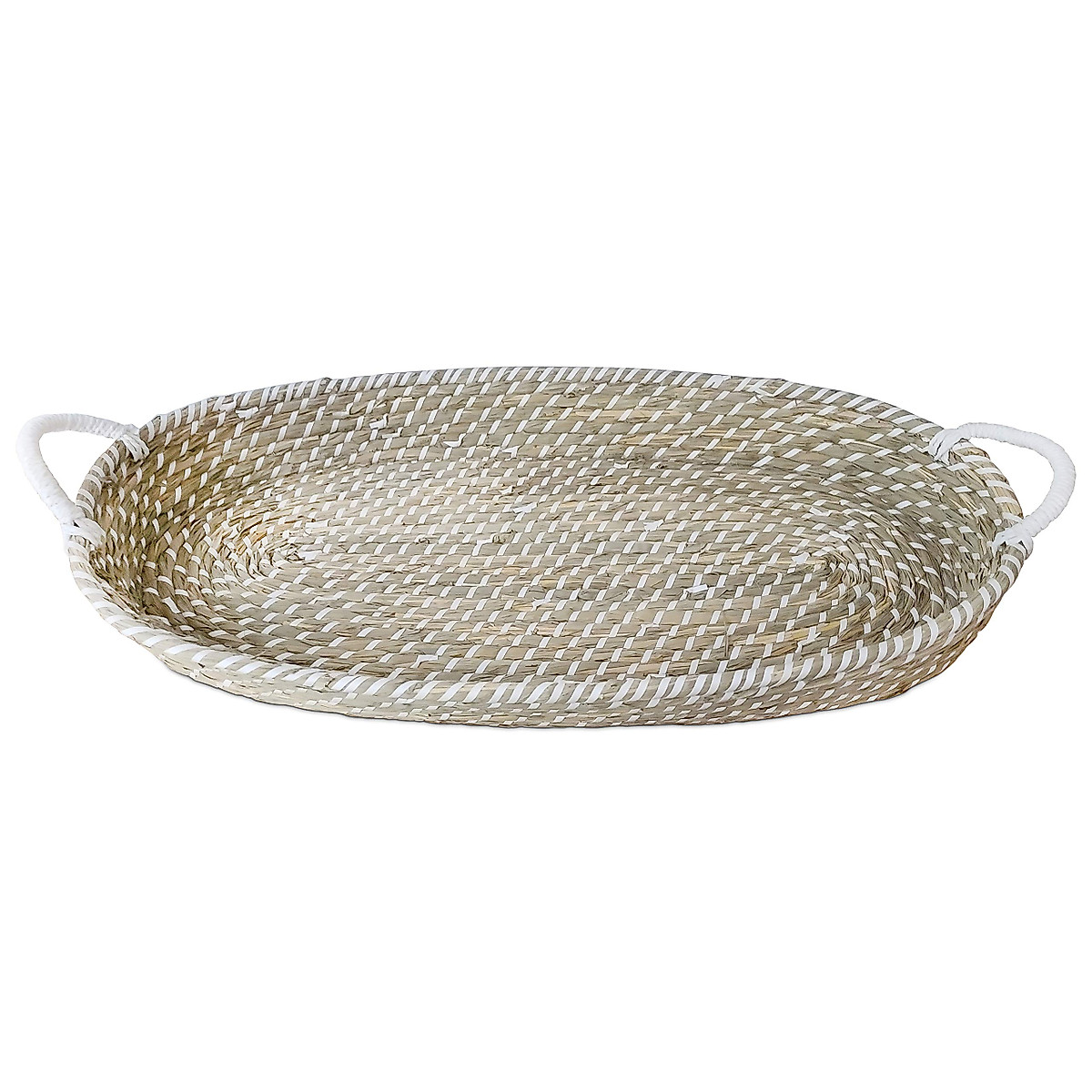 Seagrass Baby Changing Basket, Handmade with Waterproof Cover to Minimize Messes and Extra Thick Padding - Extra Newborn Birth Announcement Wood Disc