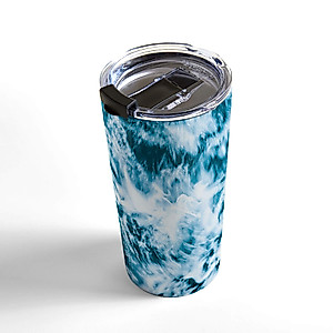 Society6 Nature Magik Tropical Waves Travel Mug, 20oz, Blue