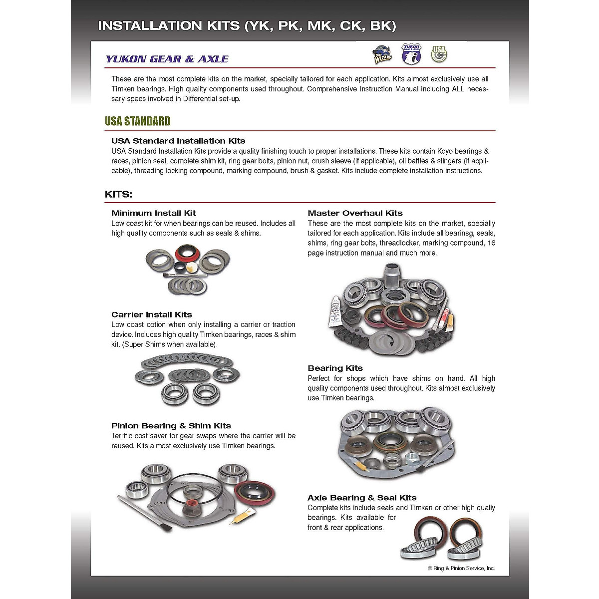USA Standard Gear (ZK GM14T-A) Master Overhaul Kit for GM 14-Bolt Truck 10.5 Differential