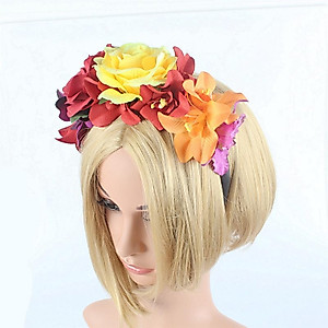 ericotry Flower Headband Rose Flower Headpiece Hair Accessories