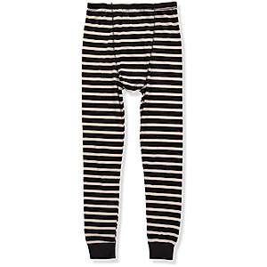 Nautica Men's Elastic Waist 1-Piece Base Layer Waffle Thermal Underwear Pant (Ivory Egret Stripes, X-Large)