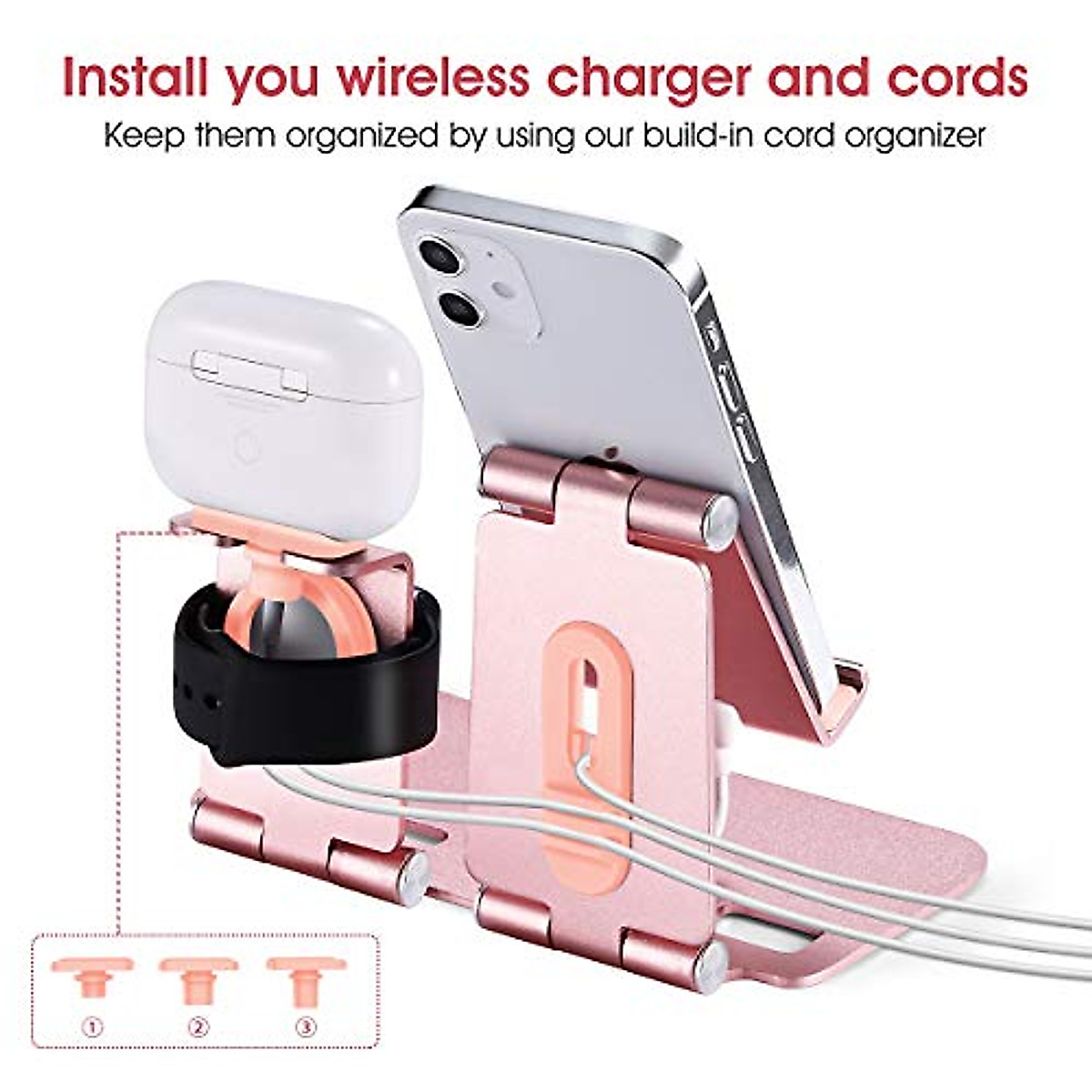 Fingic for 3 in 1 Charging Station for Samsung Galaxy S24 Ultra/S24+Plus/S24/Watch 7/6/5/4/3,AirPod Pro,Charge Stand with iPhone 15 Pro Max/15 Pro/Plus/15/14/14 Pro Max/14 Pro/14 Plus/iPhone 13/12