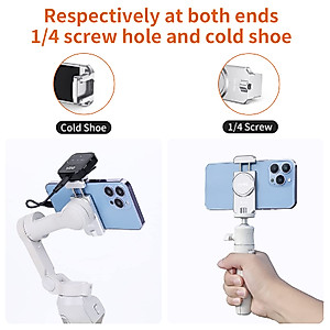 UURIG Magnetic Cell Phone Clamp for DJI OM, Phone Tripod Mount, Handheld Gimbals Magnetic Ring Holder for DJI OSMO 5/OM 4/OM 4 SE Accessories