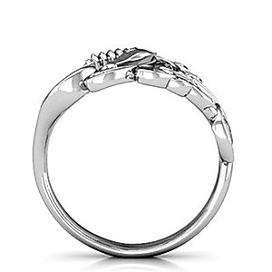 AZQ 925 Sterling Silver Fashion Sapphire Ring Unicorn Rings Round Perfect Cut Blue Gem Cubic Zirconia Rings CZ Eternity Engagement Wedding Band Ring for Women TZ.40 (US Code 7)