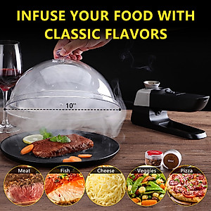 Smoking Gun Kit For Foods and Drinks, INKBIRDPLUS Smoker Infuser 17PCS PRO Premium Kit with 6 Flavors Wood Chips, DOME Lid, 2 Cocktail Balls, Indoor Cold Smoke Infuser for Sous Vide, BBQ, Cheese, Meat