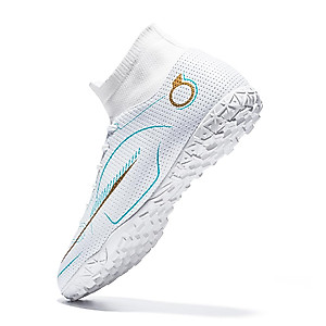 Football Shoes Mens Zapatos de Futbol para Hombres Indoor Soccer Shoes Football Boots Tacos de Futbol para Hombre Soccer Cleats White
