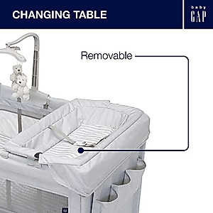 GAP babyGap Deluxe Play Yard, Grey Stripes