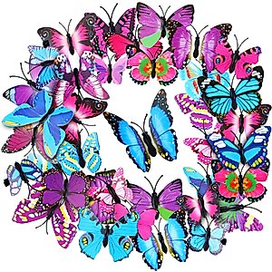 Boao 36 Pieces Butterfly Hair Clips Baby Girl Toddler Halloween Butterfly Clips Colorful Butterfly Barrettes 3D Wedding Hair Clips for Bridal Women Party Favors (Style 3)
