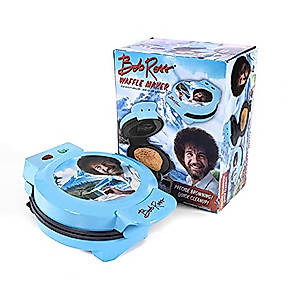 Uncanny Brands Bob Ross Waffle Maker - Bob's Iconic Face on Your Waffles - Waffle Iron