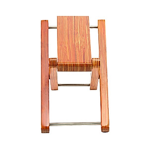 Miwayer Bamboo 4 Gears Adjustable Upscale Guitar Foot Rest Non-Slip Foot Stool Foldable Footrest from 4.5" up to 8"，Accessory for Classical Acoustic Guitar Part