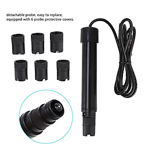 Zooke Dissolved Oxygen Meter, Professional Digital DO Meter Temperature Meter Portable with Electrode Filling Fluid & Temperature Compensation for Freshwater, Seawater, Laboratory (with Backlit)