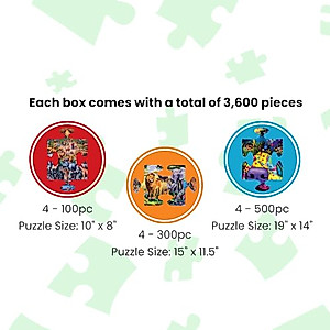 MasterPieces 12 Pack Jigsaw Puzzles for Adults, Family, Or Kids - Artist Gallery Bundle with 100, 200, and 300 Piece Puzzles