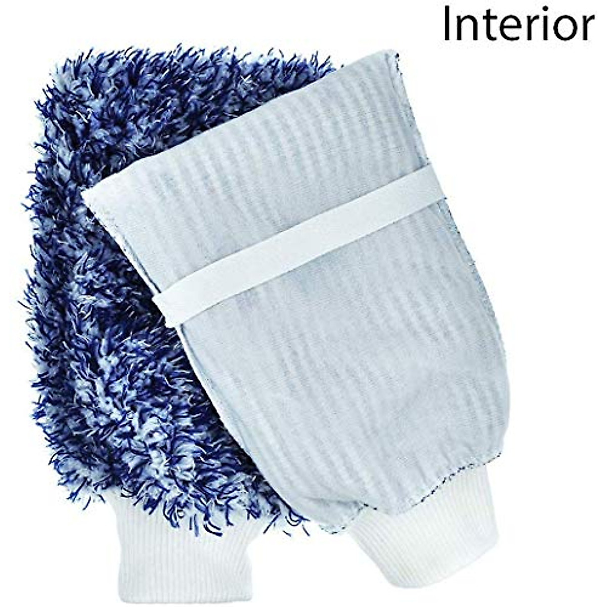 Emoly New Car Wash Mitt, 2 Pack Premium Soft Cyclone Microfiber Washing Gloves, Holds Tons of Sudsy Water for Effective Washing, Machine Washable, Lint Free, Scratch Free - Blue