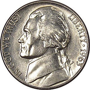 1963 D Jefferson Nickel 5 Cent Piece BU Uncirculated Mint State 5c US Coin