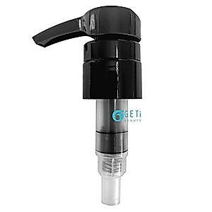 Geti Beauty Liquid Dispenser Pump – Black 3-Pack Liter 33.8 oz Pump Dispenser – Fits Liter Size Shampoo, Conditioner, Soap and Lotion Bottles – Non-Slip Design – 28/410 4cc Output