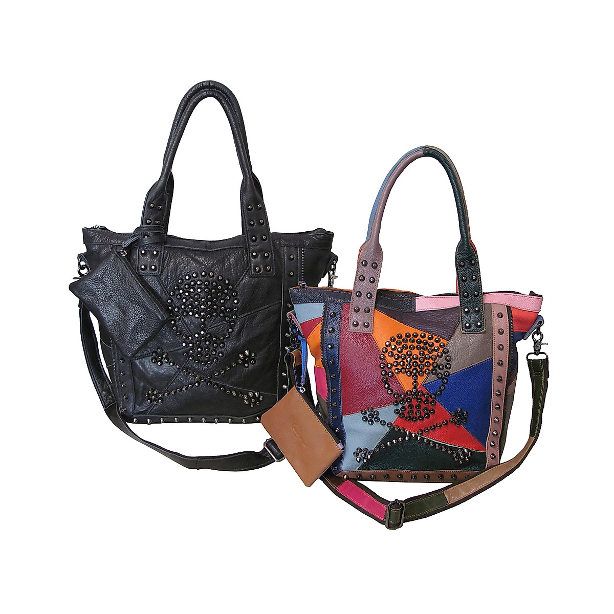 Amerileather QMetal Crossbones (Rainbow)