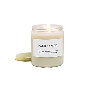 Wax & Wane Palo Santo Modern Scented Candle - 8 Oz Soy Candles Gifts For Women For Home Décor, 40+ Hours Long Lasting Scented Candles Handmade In The USA From 100% Natural Soy Wax