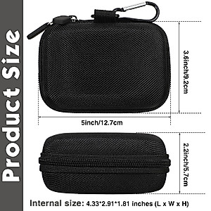 Sanwuta 2 Pcs Playing Card Case EVA Hard Travel Carrying Case for Classic Card Playing Card Box (Not Including Cards)(Small,Black)