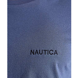 Nautica Men's Short Sleeve Solid Crew Neck T-Shirt, Blue Indigo, Medium