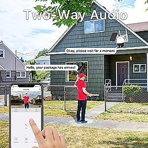 Solar Security Camera Wireless Outdoor, Pan Tilt Solar Powered Home Security Outdoor Camera with 2K Night Vision, PIR Motion Sensor, 2-Way Audio, On Site Siren, Cloud & SD Card Storage