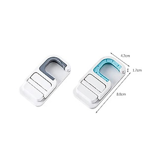 DIEWU Mop Broom Holder Wall Mount Plastic Organization, Wall Hanger Holder for Bathroom Home