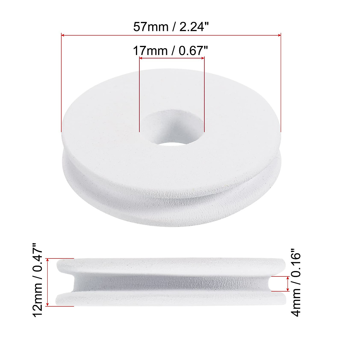 PATIKIL 2.24 Inch Fishing Line Spool, 100 Pack EVA Foam Fishing Winding Board Plates Fly Fishing Gear Organizer for Fishing Line Storage, White