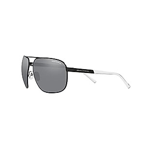 A|X ARMANI EXCHANGE Men's AX2040S Pilot Sunglasses, Light Grey Mirrored Black, 64 mm