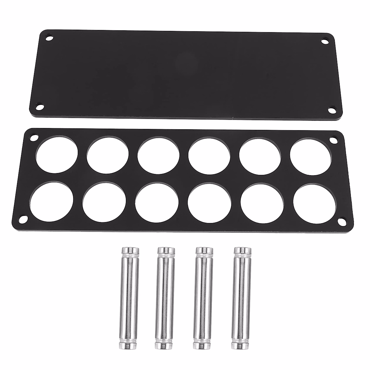 JUMYNOOY 12-Hole Acrylic Cup Holder, Shot Glass Holder, Shot Glasses Organizer, Beer Wine Glass Holder Acrylic Wine Glass Holder