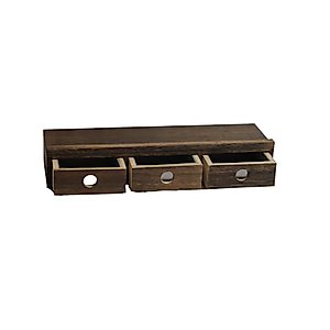 KAO Duru Floating Shelf with Drawer Paulownia Wood for Storage and Display Nightstand for Bedside, Office, Bedroom, Living Room and Bathroom (1)