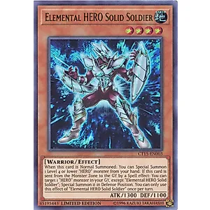 Yu-Gi-Oh! - Elemental Hero Solid Soldier (CT15-EN003) - 2018 Mega-Tins Promos - Limited Edition - Ultra Rare