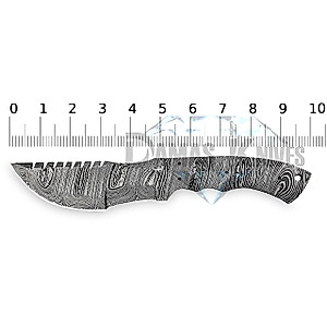 Premium Custom Handmade Damascus Steel Blank Blade Tracker for Knife Making - HB 15. Ideal for Knife Projects and Customization. Durable and Versatile Blank Blade for Knife Making Enthusiasts.