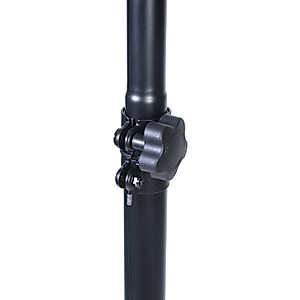 Universal Speaker Stand 6.65 ft DJ Mount PA Loudspeaker Holder Heavy Duty Tripod w/Adjustable Height from 46” to 80” Rated at 150 pounds Steel Insert Safety Pin Locking for Stability