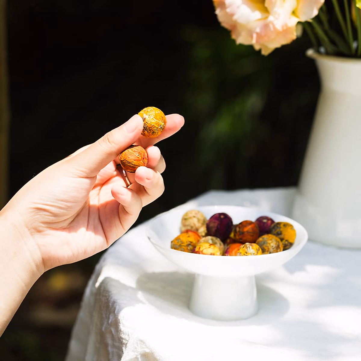 16 Pack Mini Flower Tea Ball Tin 8 Different Flavor 2 of Each| Flower Tea in Gift Box for Women Beauty