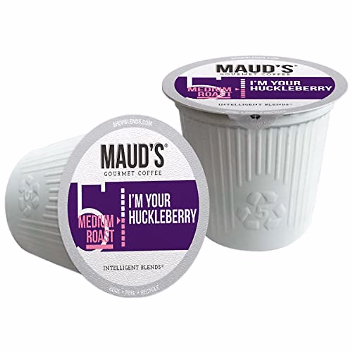 Maud's Huckleberry Coffee (I'm Your Huckleberry), 18ct. Solar Energy Produced Recyclable Single Serve Huckleberry Holiday Flavored Coffee Pods – 100% Arabica Coffee California Roasted, KCup Compatible