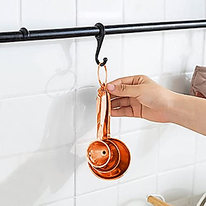 KUFUNG Stainless Steel Mini Funnels for Transferring of Liquid Fluid Dry Ingredients with Long Handles & Detachable Ring Holder