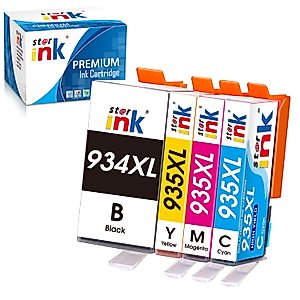 934XL 935XL High Yield Ink Replacement for HP 934 and 935 Ink Cartridges Combo Pack, Compatible for HP Officejet Pro 6830 6230 6835 6812 6815 6820 Printer, 4-Pack(Black Cyan Magenta Yellow)
