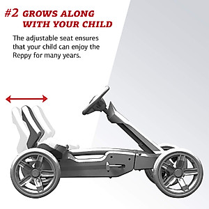 Berg Reppy Roadster Kids Go Kart - Pedal Go Kart for Boys & Girls - Kid's Pedal Vehicles - Blue Go Kart with Built-in Soundbox - Pedals Cars for Kids - Ride-On Children's Go Cart for Ages 2.5-6 Years