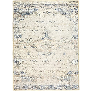RORA Area Rug 2x3 Non-Slip Machine Washable Boho Vintage Distressed Neutral Small Entryway Rug Persian Throw Rug for Bedroom Kitchen Bathroom Low Profile