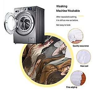 Soft Collage Blanket Ian Joseph Somerhalder Anti-Pilling Flannel Throw Blanket for Men/Women 50"×40", Home Decor