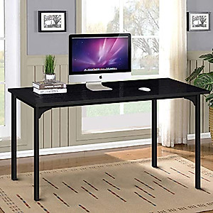 YSSOA 47 Inch Home Office Computer Desk for Working, Studying, Writing or Gaming, Black