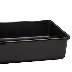 3-Pack Roasting Pan Set, Nonstick Baking Tray Set, Rectangular Bakeware for Oven, Non-Toxic Coating and Durable Quality (Black)
