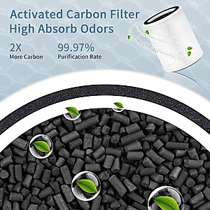 Improvedhand TPAP001 True HEPA Filter Replacement for TOPPIN TPAP001 Comfy Air C2 Air Puri-fier, Replace # TPFF001, 3-IN-1 HEPA and Activated Carbon Filter - 2 Pack