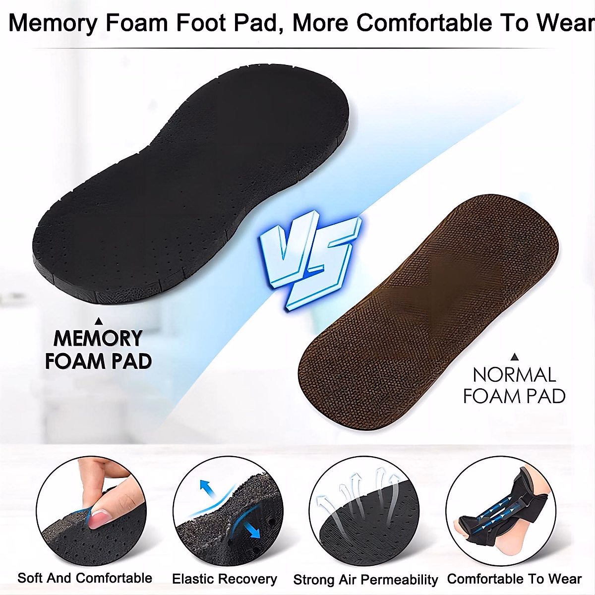 Vingtank Plantar Fasciitis Night Splint,3-in-1 Adjustable Plantar Fasciitis Relief Night Splint for Women & Men,Relief Brace for Plantar Fasciitis Relief, Achilles Tendonitis and Foot Drop