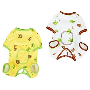 Dog Recovery Suit Dog Surgery Recovery Suit Dog Pajamas Neutering Recovery Suit for Male Dogs Cat Recovery Suit Dog Onesie Anti Licking Abdominal Wound for Male Female Pet Dog Neuter Recovery （2pack