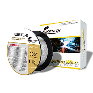 Gasless Flux Cored Welding Wire, Stainless Steel, E308LFC-O. 035-Diameter, 1 Pound Spool, Silver, Package of 1