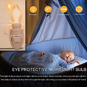 OuuKoo Salt Lamp Bulbs - 15 Watt Light Bulbs for Scentsy Wax Warmer - C7 Replacement Bulbs for Plug in Wax Diffuser- Warmwhite - Dimmable,15 Packs