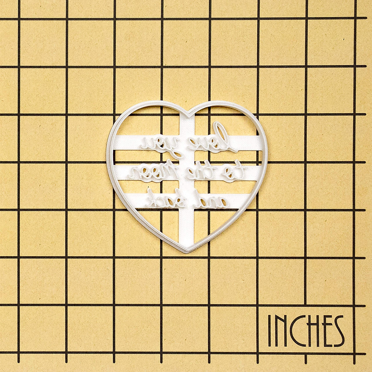 Love You to the Moon and Back in Cursive cookie cutter, 1 piece - Bakerlogy