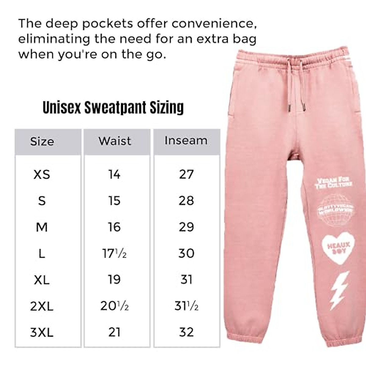 Slutty Vegan Worldwide Slut Sweatpants, Lightweight Unisex Joggers with Pocket, Fleece Sweatpants High Waisted Joggers Pants, (US, Alpha, Medium, Regular, Regular) Black