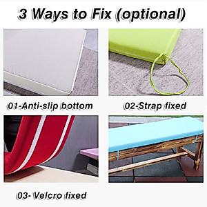 Custom Outdoor Waterproof Bench Cushion,Personalized Size Garden Patio Seat Cushion,Indoor/Outdoor Anti-Slip Foam Furniture Cushion,for Bay Window Cushion,Porch Swing Chair Pad